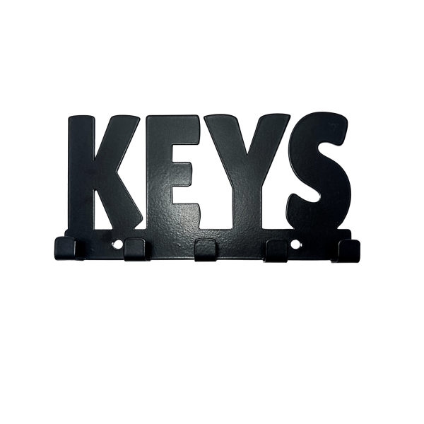 Portallaves En Metal Keys Pared Diseño Negro